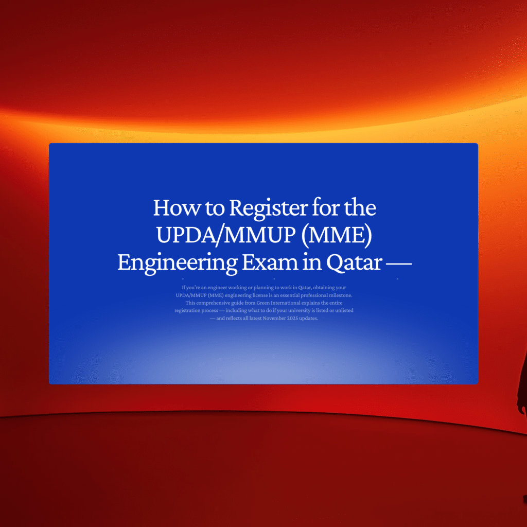 "5 Powerful Steps on How to apply UPDA Exam Successfully in Qatar"